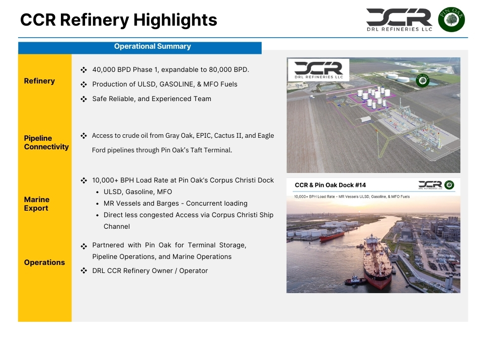 CCR Features – DRL Refineries LLC